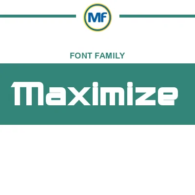 Maximize Font Family: Free Download | MaisFontes