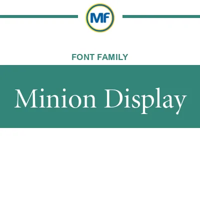 Minion Display Font Family: Download Free | MaisFontes