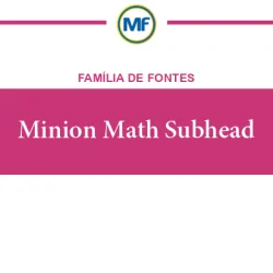 Minion Math Subhead Bold: Baixar Fonte Grátis | MaisFontes