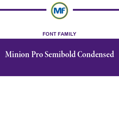 Minion Pro Semibold Condensed Font Family: Download Free | MaisFontes