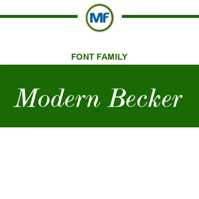 Modern Becker Font Family: Download Free | MaisFontes