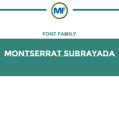 Montserrat Subrayada Font Family: Download Free | MaisFontes