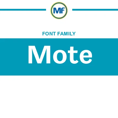 Mote Font Family: Download Free | MaisFontes