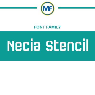 Necia Stencil Font Family: Download Free | MaisFontes