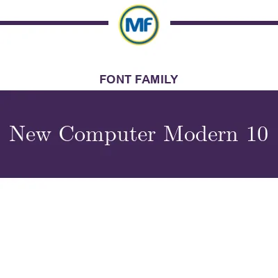 New Computer Modern 10 Font Family: Download Free | MaisFontes
