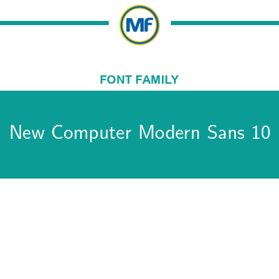 New Computer Modern Sans 10 Font Family: Download Free | MaisFontes