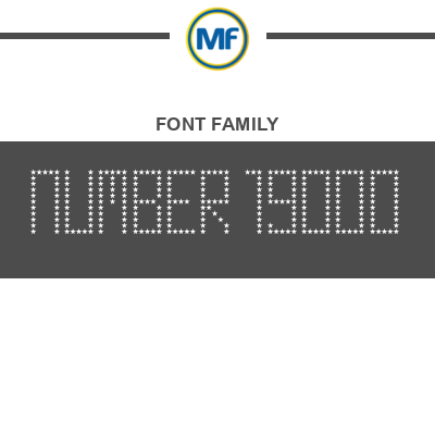 Number 19000 Font Family: Download Free | MaisFontes