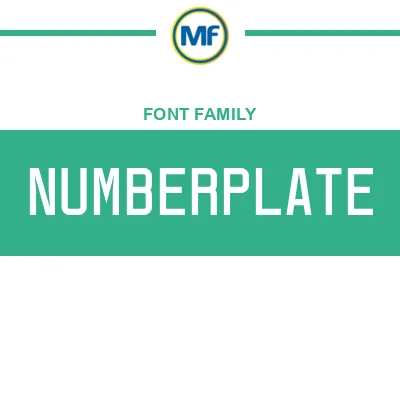 Numberplate Font Family: Free Download | MaisFontes