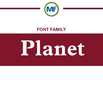 Planet Font Family: Download Free | MaisFontes