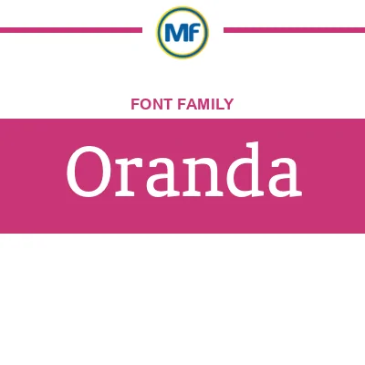 Oranda Font Family: Download Free | MaisFontes