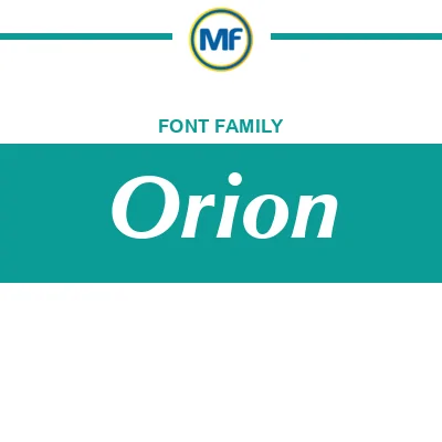 Orion Font Family: Download Free | MaisFontes