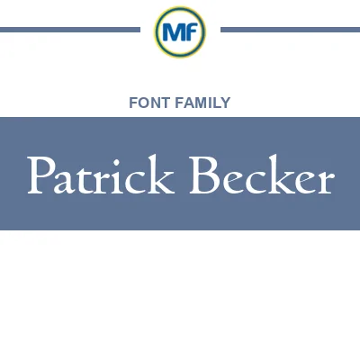 Patrick Becker Font Family: Download Free | MaisFontes