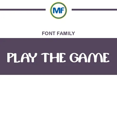Play the Game Font Family: Download Free | MaisFontes