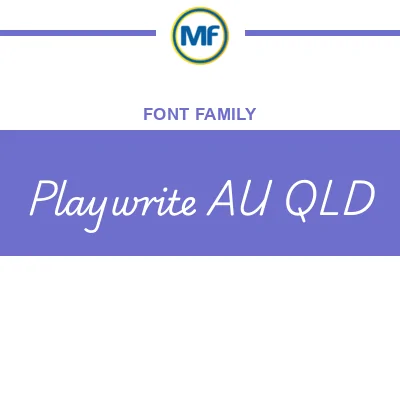 Playwrite AU QLD Font Family: Download Free (Google Fonts) | MaisFontes