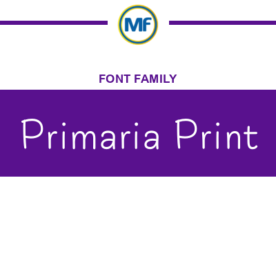 Primaria Print Font Family: Free Download | MaisFontes