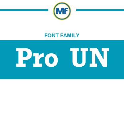 Pro UN Font Family: Download Free | MaisFontes
