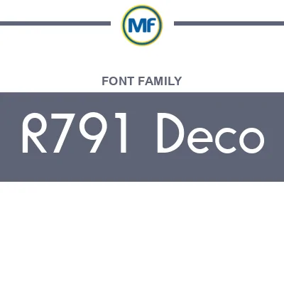 R791 Deco Font Family: Download Free | MaisFontes