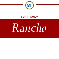 Rancho: Free Font Download | MaisFontes