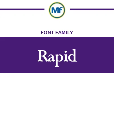Rapid Font Family: Free Download | MaisFontes