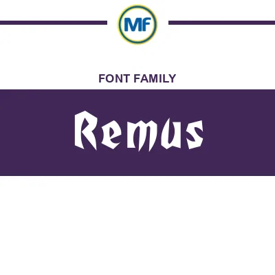 Remus Font Family: Download Free | MaisFontes