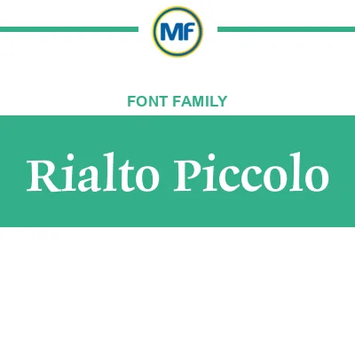Rialto Piccolo Font Family: Free Download | MaisFontes