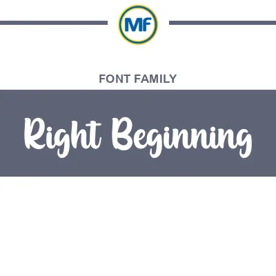 Right Beginning Font Family: Download Free | MaisFontes