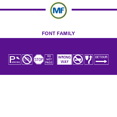 Road Sign Font Family: Download Free | MaisFontes