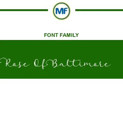 Rose Of Baltimore Font Family: Download Free | MaisFontes