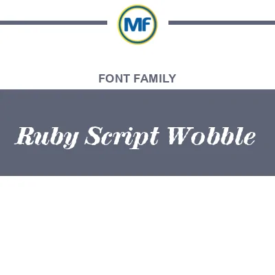 Ruby Script Wobble Font Family: Download Free | MaisFontes