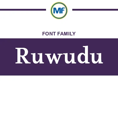 Ruwudu Font Family: Download Free (Google Fonts) | MaisFontes