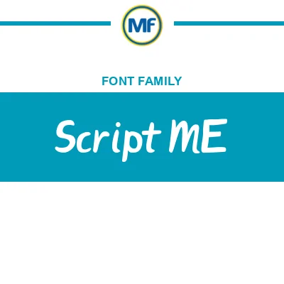 Script ME Font Family: Download Free | MaisFontes