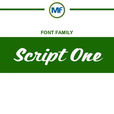 Script One Font Family: Free Download | MaisFontes