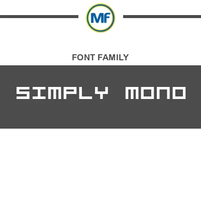 Simply Mono Font Family: Download Free | MaisFontes