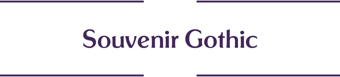 Souvenir Gothic Regular Font: Free Download | MaisFontes