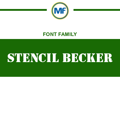 Stencil Becker Font Family: Free Download | MaisFontes