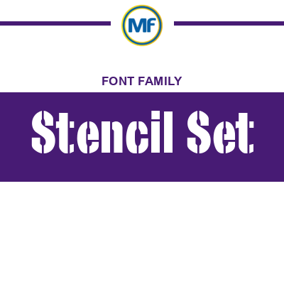 Stencil Set Font Family: Download Free | MaisFontes