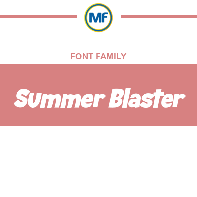 Summer Blaster Font Family: Download Free | MaisFontes