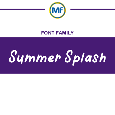 Summer Splash Font Family: Download Free | MaisFontes
