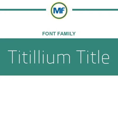 Titillium Title Font Family: Download Free | MaisFontes