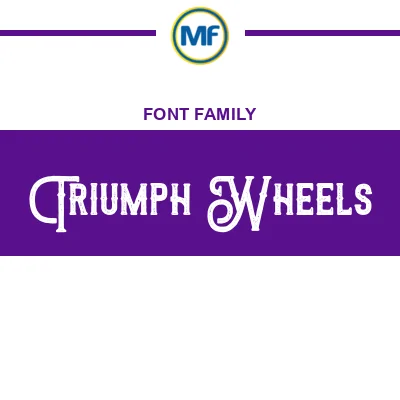 Triumph Wheels Font Family: Download Free | MaisFontes