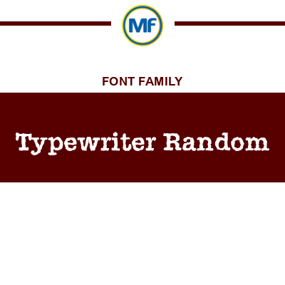Typewriter Random Font Family: Download Free | MaisFontes