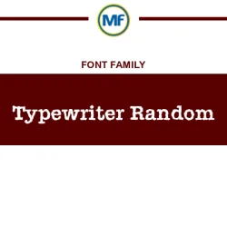 Typewriter Random Regular: Free Font Download | MaisFontes
