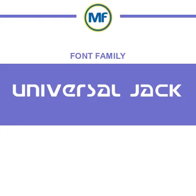 Universal Jack Font Family: Download Free | MaisFontes