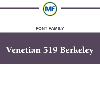 Venetian 519 Berkeley Font Family: Download Free | MaisFontes