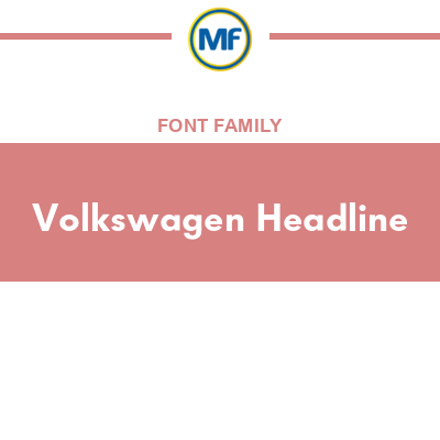 Volkswagen Headline Font Family: Download Free | MaisFontes