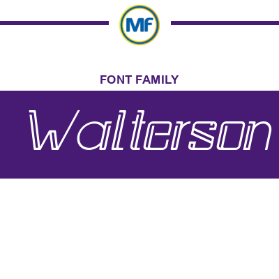 Walterson Font Family: Download Free | MaisFontes
