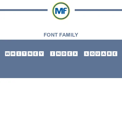 Whitney Index Square Font Family: Download Free | MaisFontes
