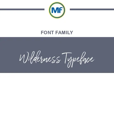Wilderness Typeface Font Family: Download Free | MaisFontes
