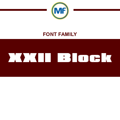 XXII Block Font Family: Download Free | MaisFontes