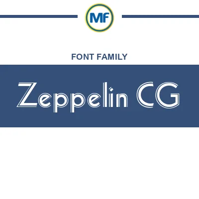 Zeppelin CG Font Family: Download Free | MaisFontes